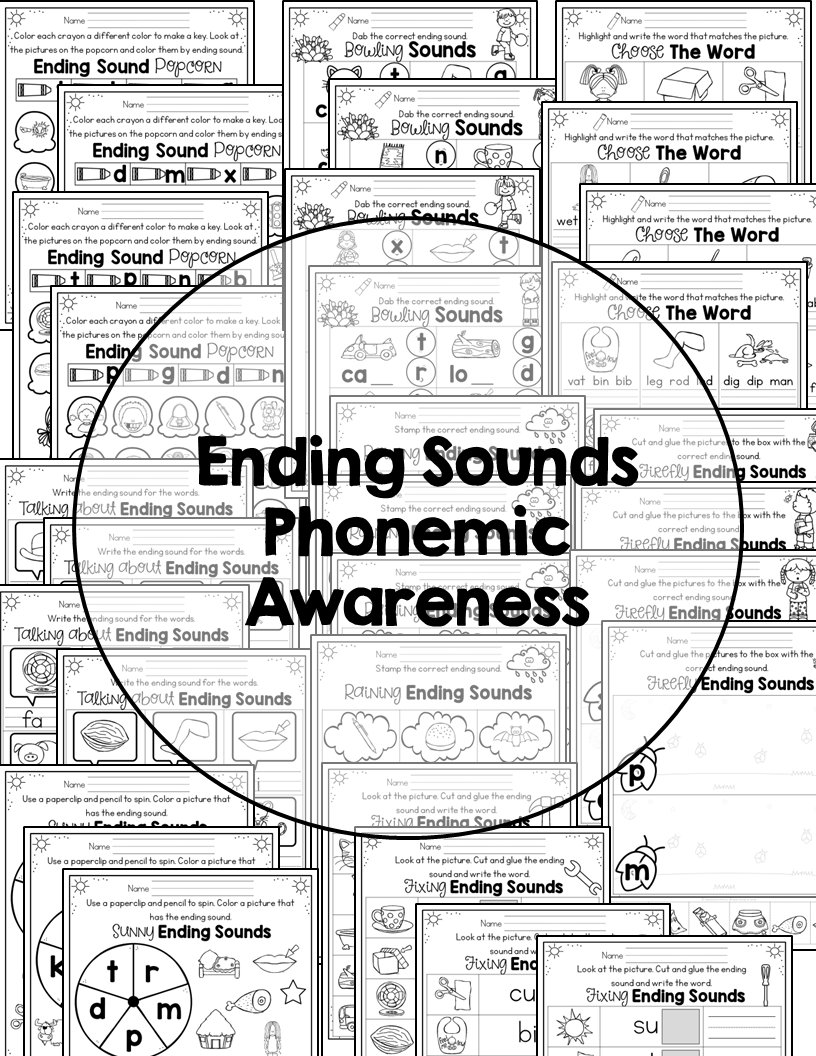 Ending Sounds Phonemic Awareness No-Prep | Made By Teachers