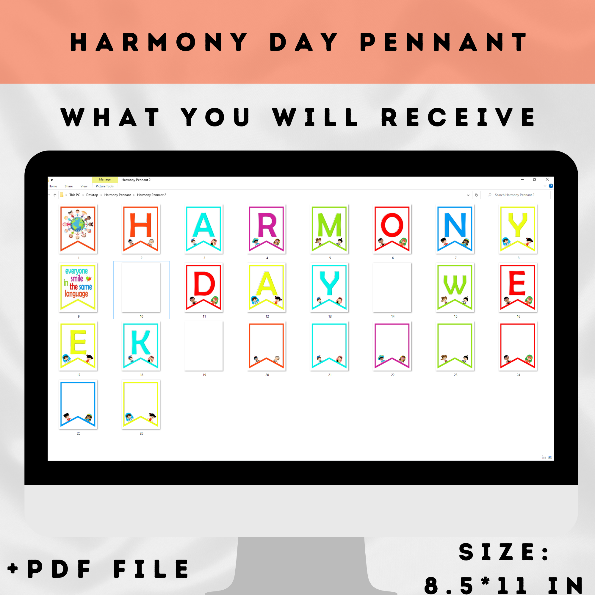 Harmony Day Pennant, Harmony Day decoration, Celebrate Harmony | Made ...