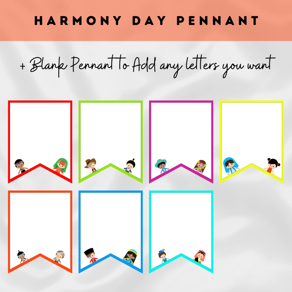 Harmony Day Pennant, Harmony Day decoration, Celebrate Harmony | Made ...