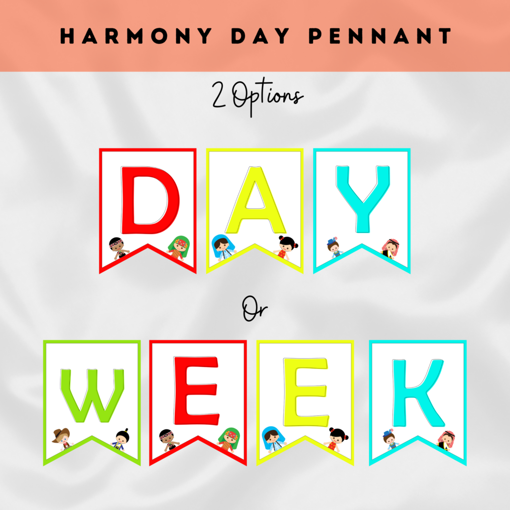 Harmony Day Pennant, Harmony Day decoration, Celebrate Harmony | Made ...