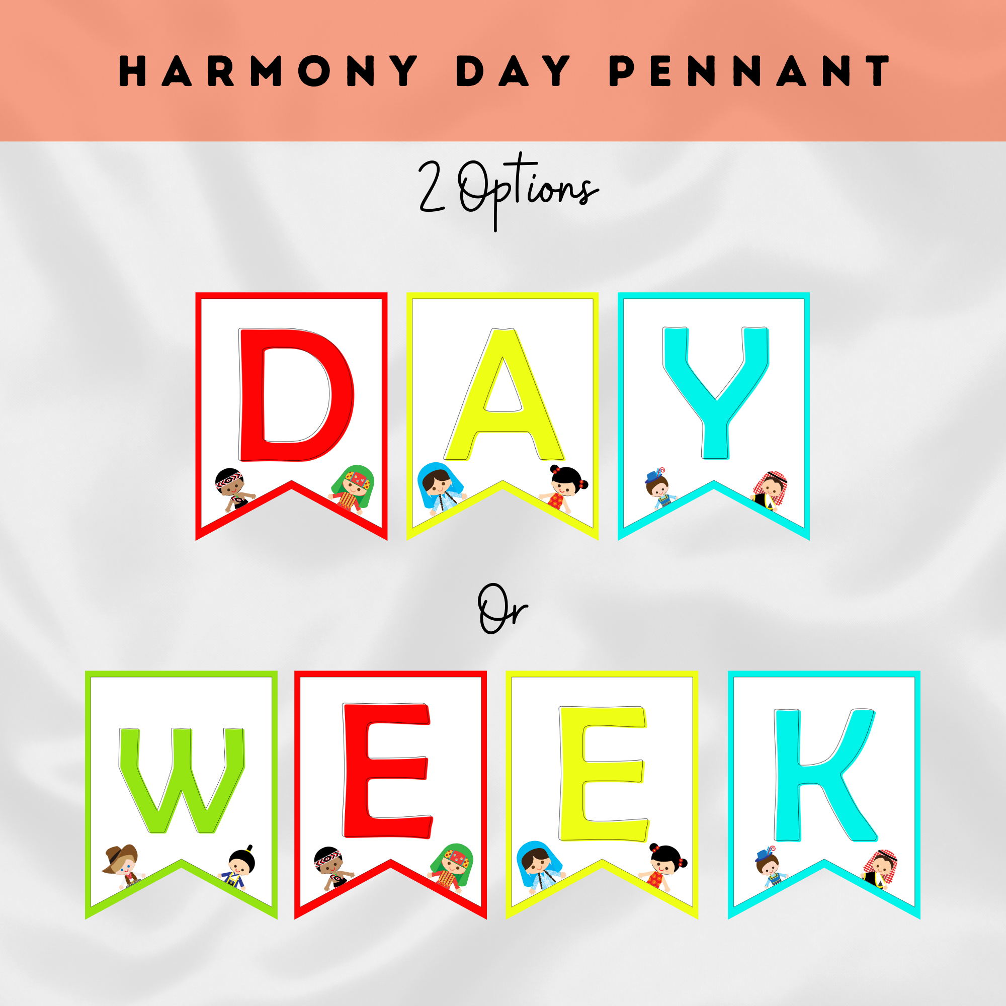 Harmony Day Pennant, Harmony Day decoration, Celebrate Harmony | Made ...