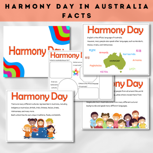 Harmony Day Facts, Harmony Day Worksheet, Slides and Printable | Made ...