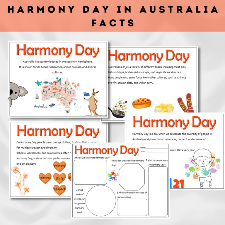 Harmony Day Facts, Harmony Day Worksheet, Slides and Printable | Made ...