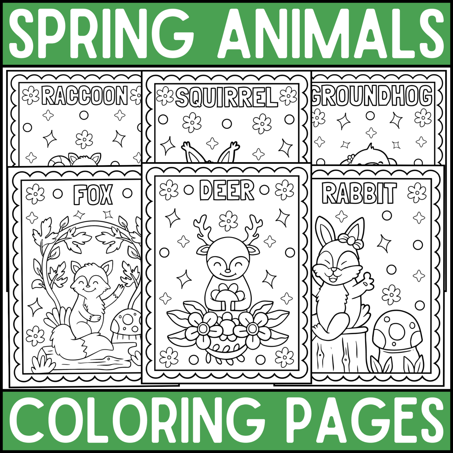 Spring Animals Coloring Pages | Spring Coloring Pages | Spring Coloring ...