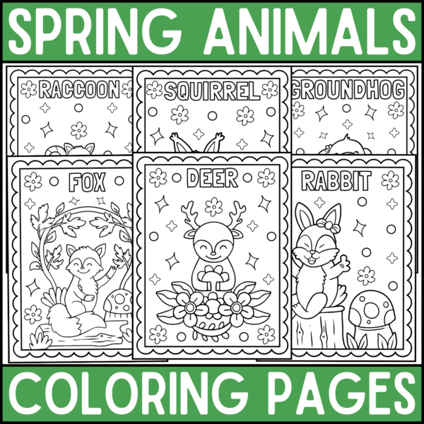 Spring Animals Coloring Pages | Spring Coloring Pages | Spring Coloring ...