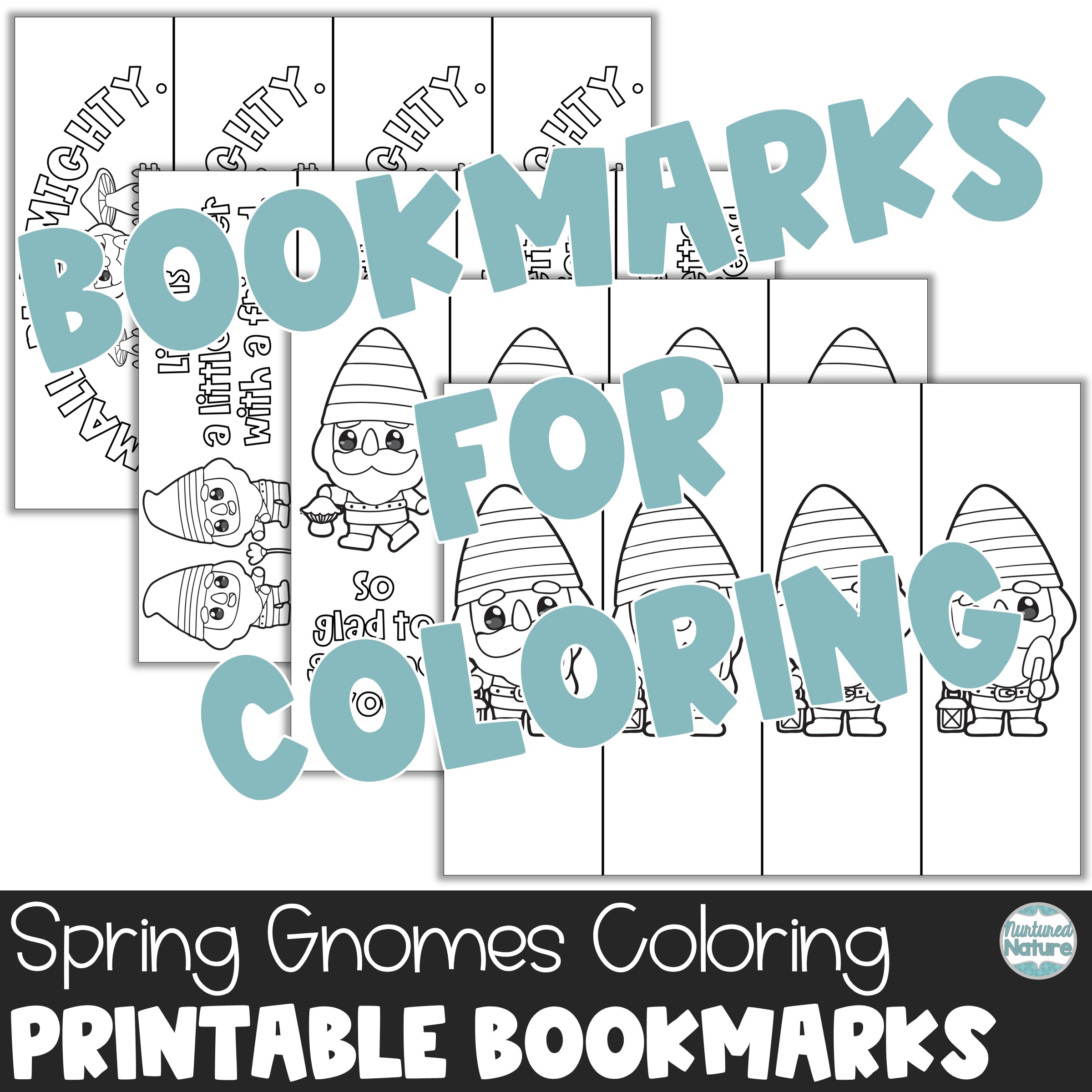 Spring Gnome Coloring Sheet Bookmarks | Made By Teachers