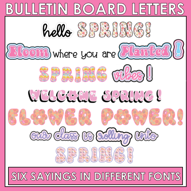 Spring Retro Groovy Bulletin Board Kit and Classroom Door Decor | Made ...