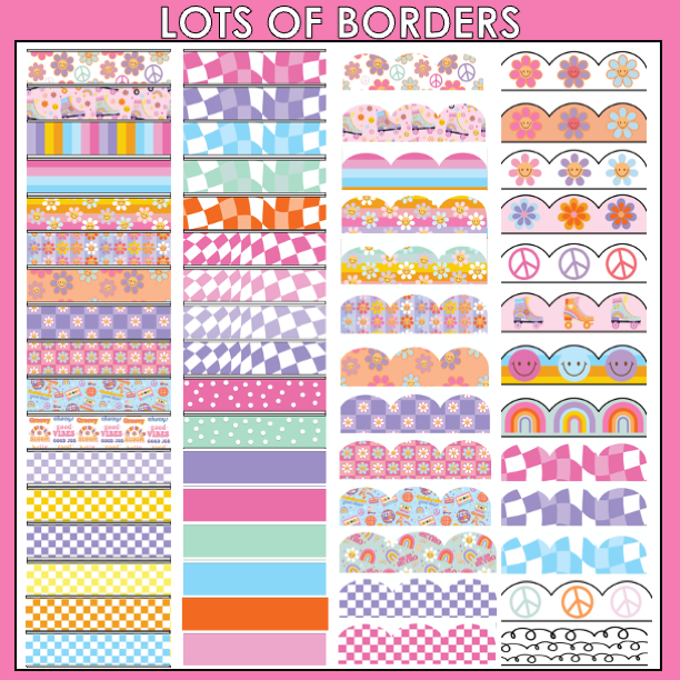 Spring Retro Groovy Bulletin Board Kit and Classroom Door Decor | Made ...