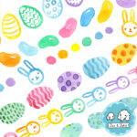 Easter Watercolor Clipart Borders - Spring Rainbow Egg, Bunny Clip Art ...