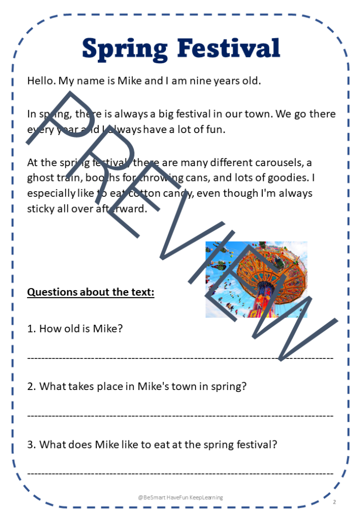 Spring and Easter Short Stories - Reading Comprehension Passages | Made ...