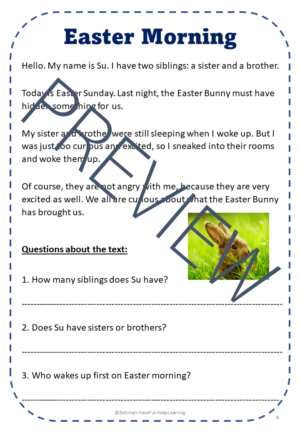 Spring and Easter Short Stories - Reading Comprehension Passages | Made ...