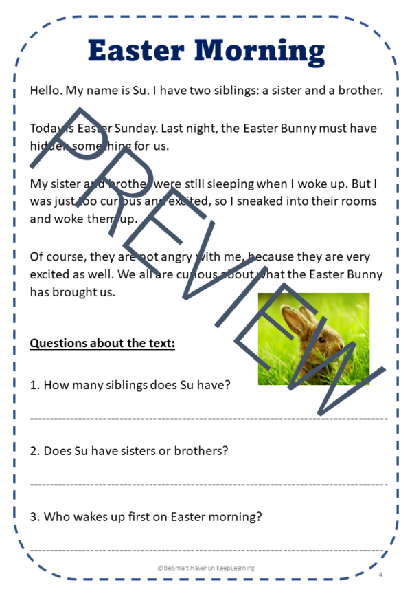 Spring and Easter Short Stories - Reading Comprehension Passages | Made ...