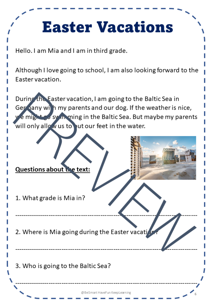 Spring and Easter Short Stories - Reading Comprehension Passages | Made ...