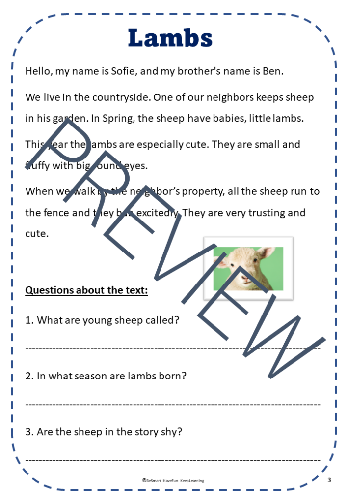 Animal Short Stories - Reading Comprehension Passages | Made By Teachers