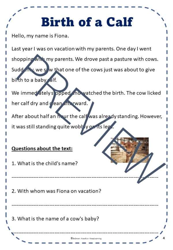 Animal Short Stories - Reading Comprehension Passages | Made By Teachers