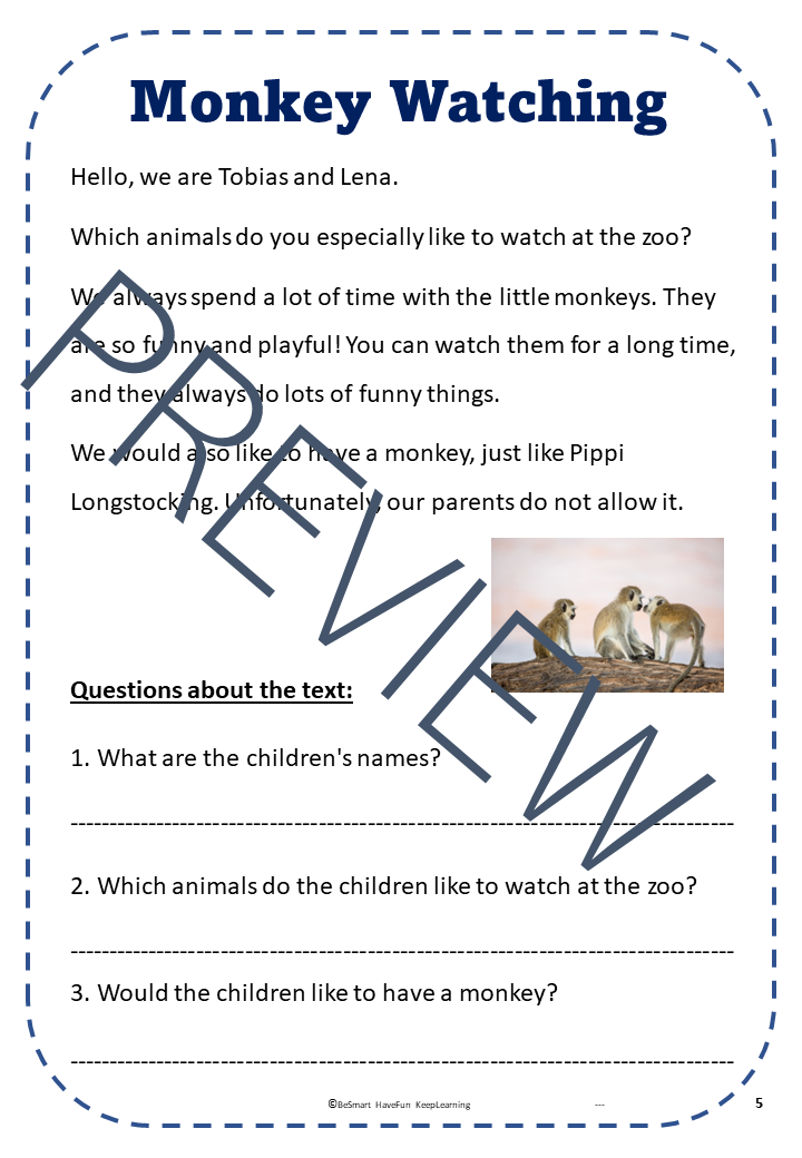 Animal Short Stories - Reading Comprehension Passages | Made By Teachers
