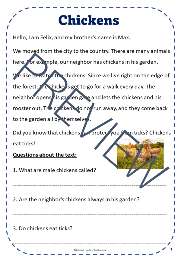 Animal Short Stories - Reading Comprehension Passages | Made By Teachers