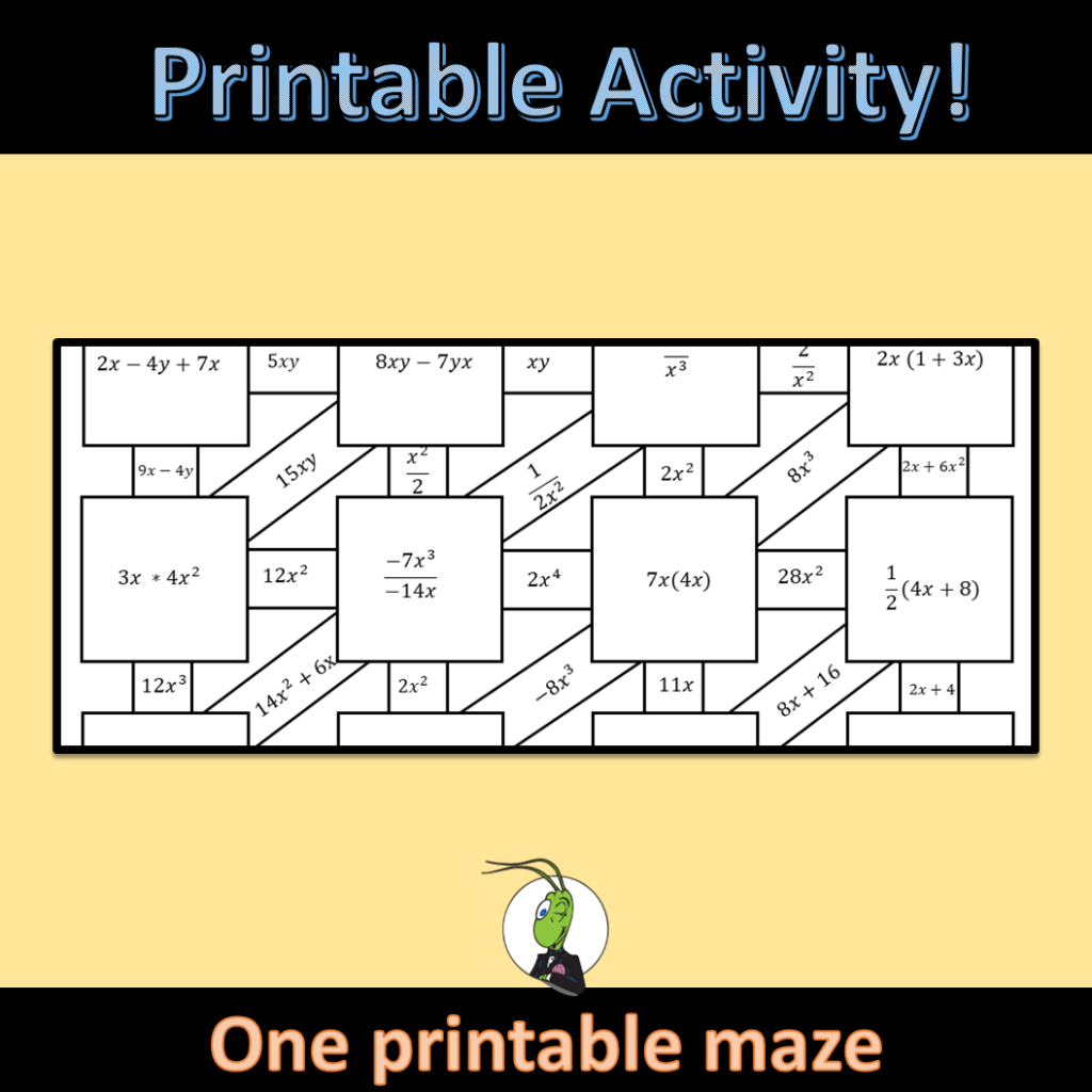 Polynomial Operations Maze Activity | Google and Printable | Digital ...