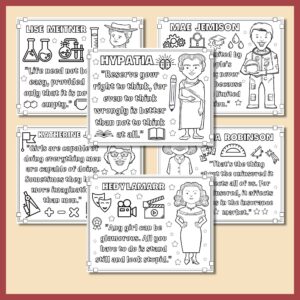 Women's History Month Coloring Sheets | Famous Women In STEM Coloring ...