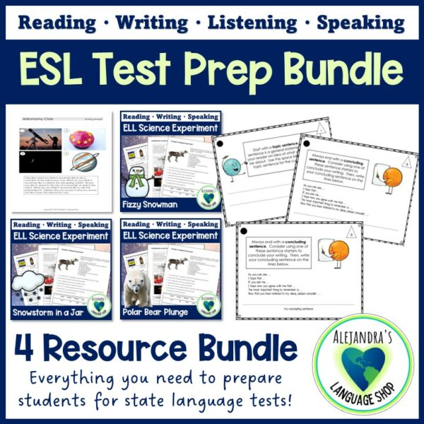ESL State Language Test Prep Bundle | Made By Teachers