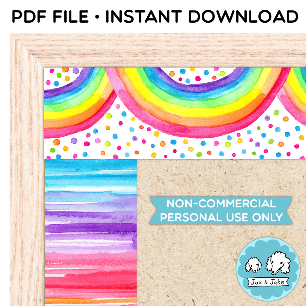 Watercolor Rainbow Bulletin Board Borders - Colorful Classroom Decor ...