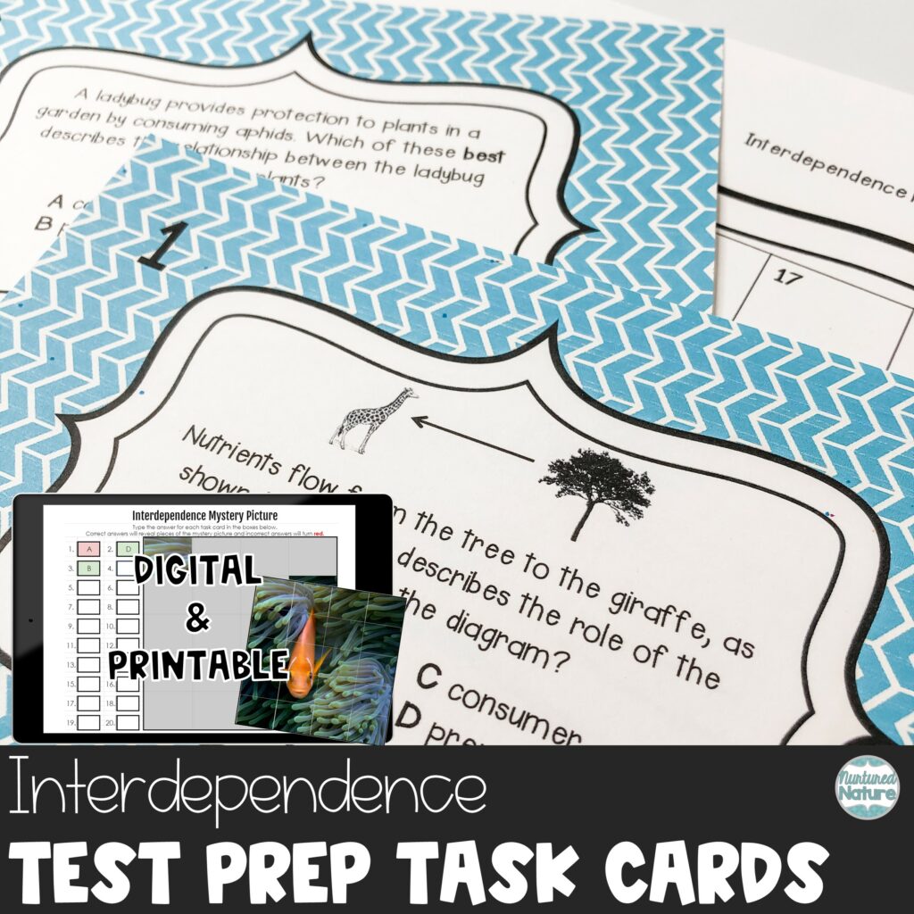 Interdependence Science Review Test Prep Task Cards – Nutritional ...