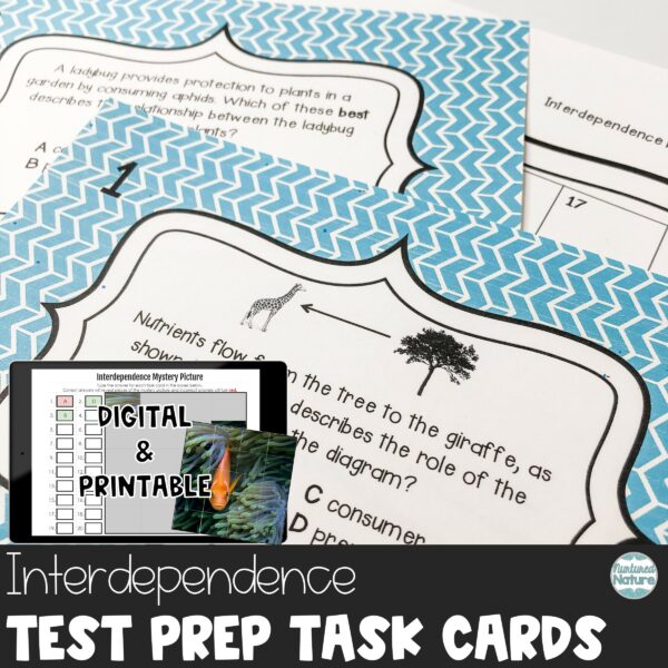 Interdependence Science Review Test Prep Task Cards – Nutritional ...
