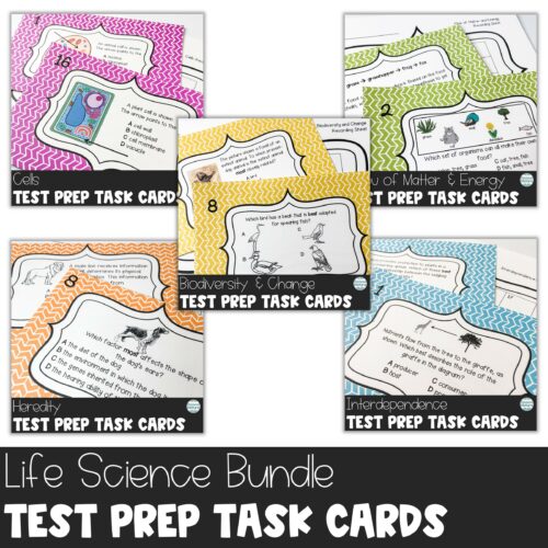 Life Science Test Prep Task Cards for 5th Grade Bundle – Digital and ...