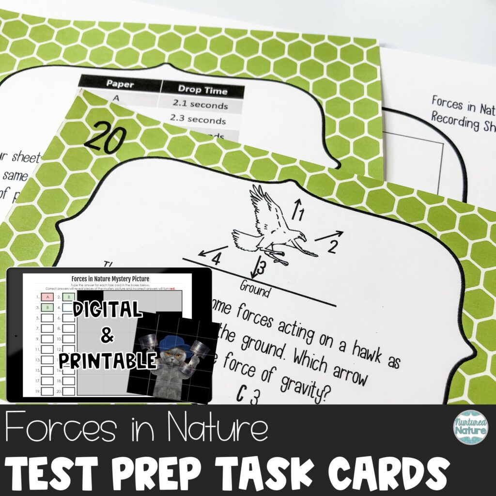 Gravity - Science Review Test Prep Task Cards – Digital and Print ...