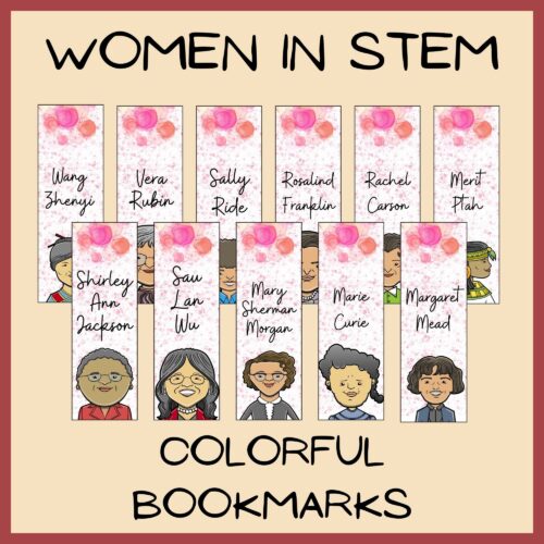 Women's History Month Bookmarks, Famous Women In STEM Colorful ...
