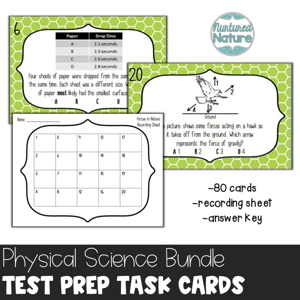 Physical Science Test Prep Task Cards for 5th Grade Bundle – Digital ...