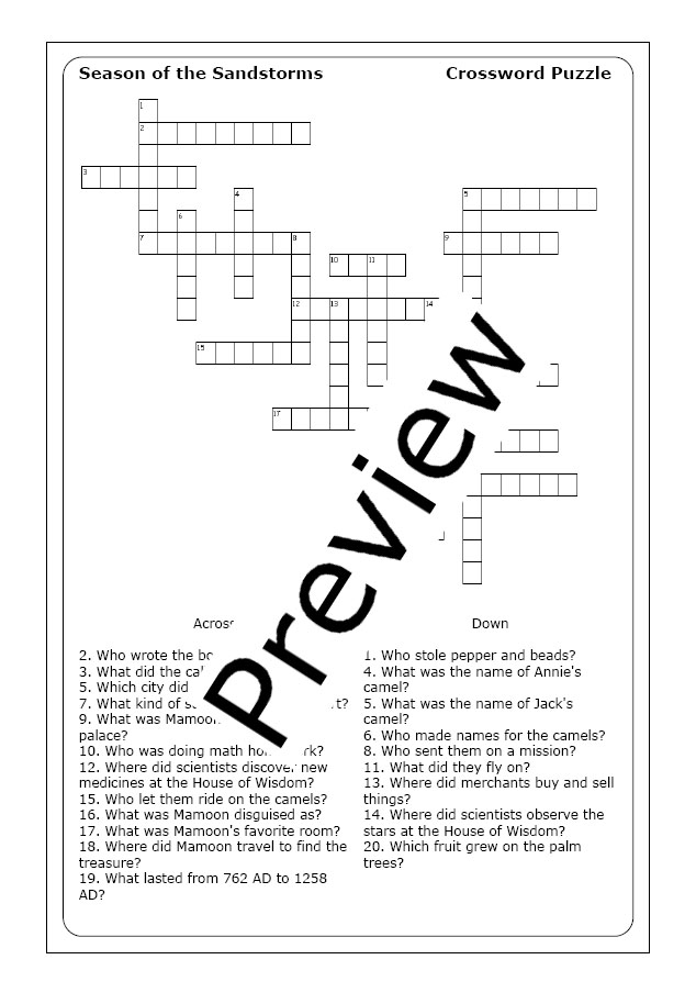 Merlin Mission #6 "Season of the Sandstorms" worksheets | Made By Teachers