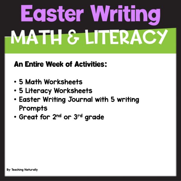 Easter Math, Literacy, Writing Activities Worksheets | Made By Teachers Easter Math, Literacy, Writing Activities Worksheets | Made By Teachers