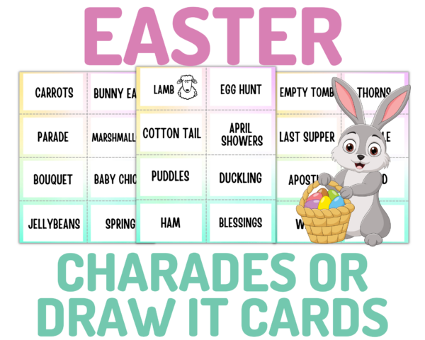 Easter Charades, Head's Up, or Draw It Cards, Easter Activity, Holiday ...