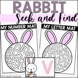Easter Alphabet and Number Seek and Find Mats with Rabbit | Made By ...