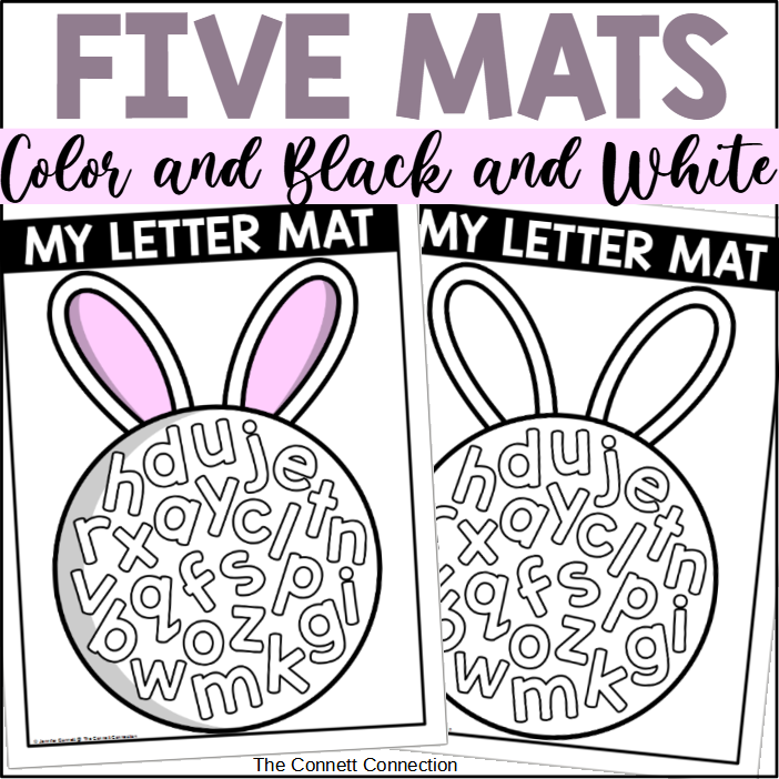 Easter Alphabet and Number Seek and Find Mats with Rabbit | Made By ...