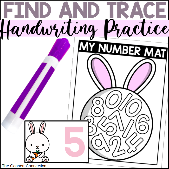 Easter Alphabet and Number Seek and Find Mats with Rabbit | Made By ...