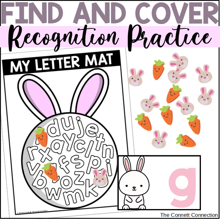 Easter Alphabet and Number Seek and Find Mats with Rabbit | Made By ...