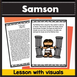 Samson Bible Lesson with Visuals and Activities for Preschool ...