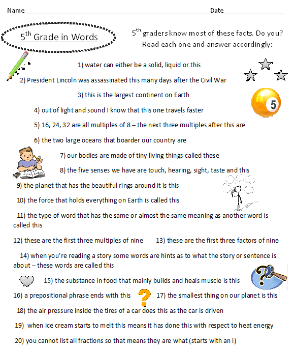 Fifth Grade In Words (20 Examples Written Out) | Made By Teachers