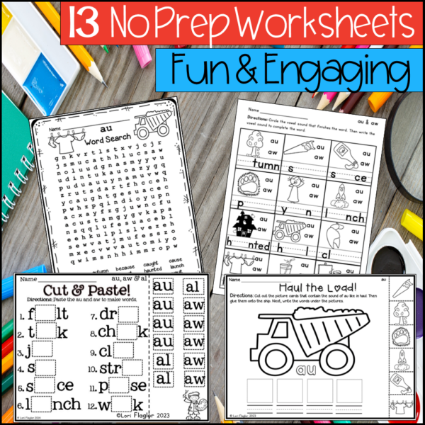 au, aw, al Word Work Activities | Made By Teachers