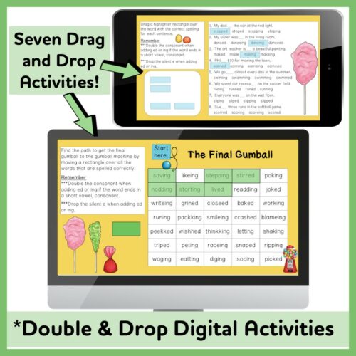 Spelling Changes when Adding Suffixes ed, ing, er, est, s, es Big ...