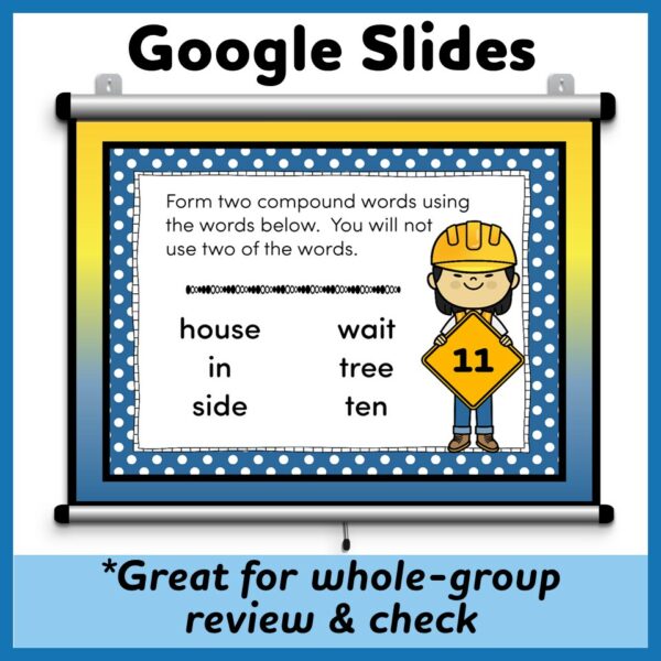 Compound Words Activities - Print and Digital Word Building Task Cards ...