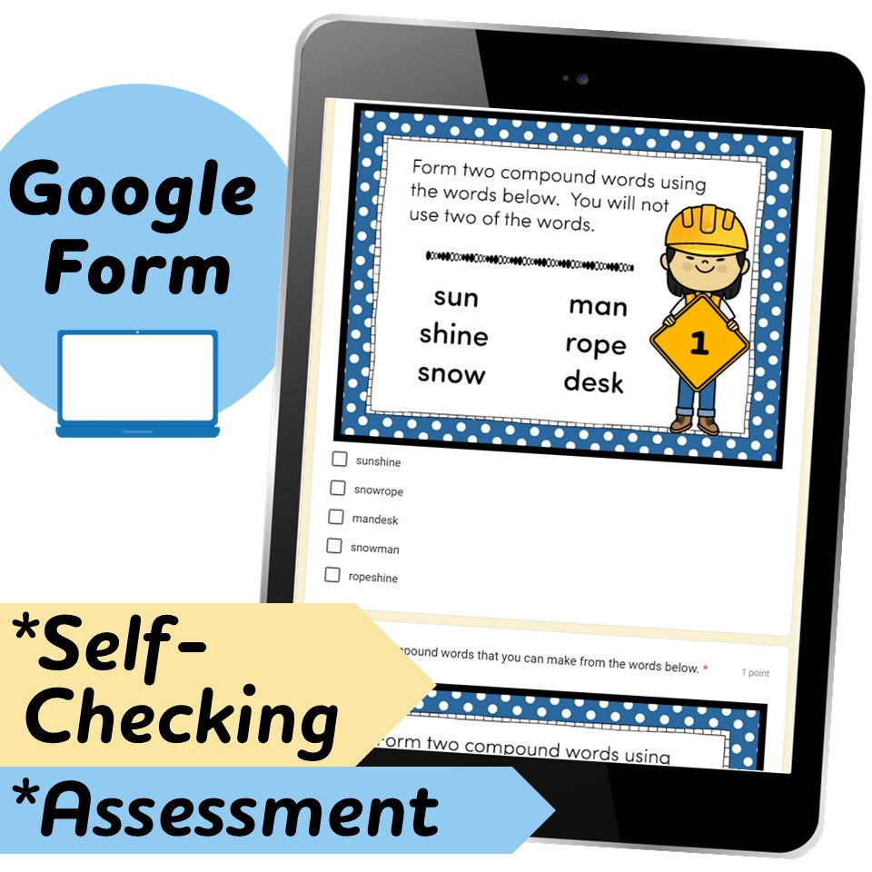 Compound Words Activities - Print and Digital Word Building Task Cards ...