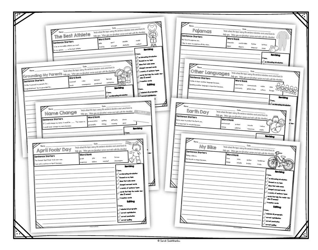 April Monthly Writing Journal Spring Writing Prompts | Made By Teachers