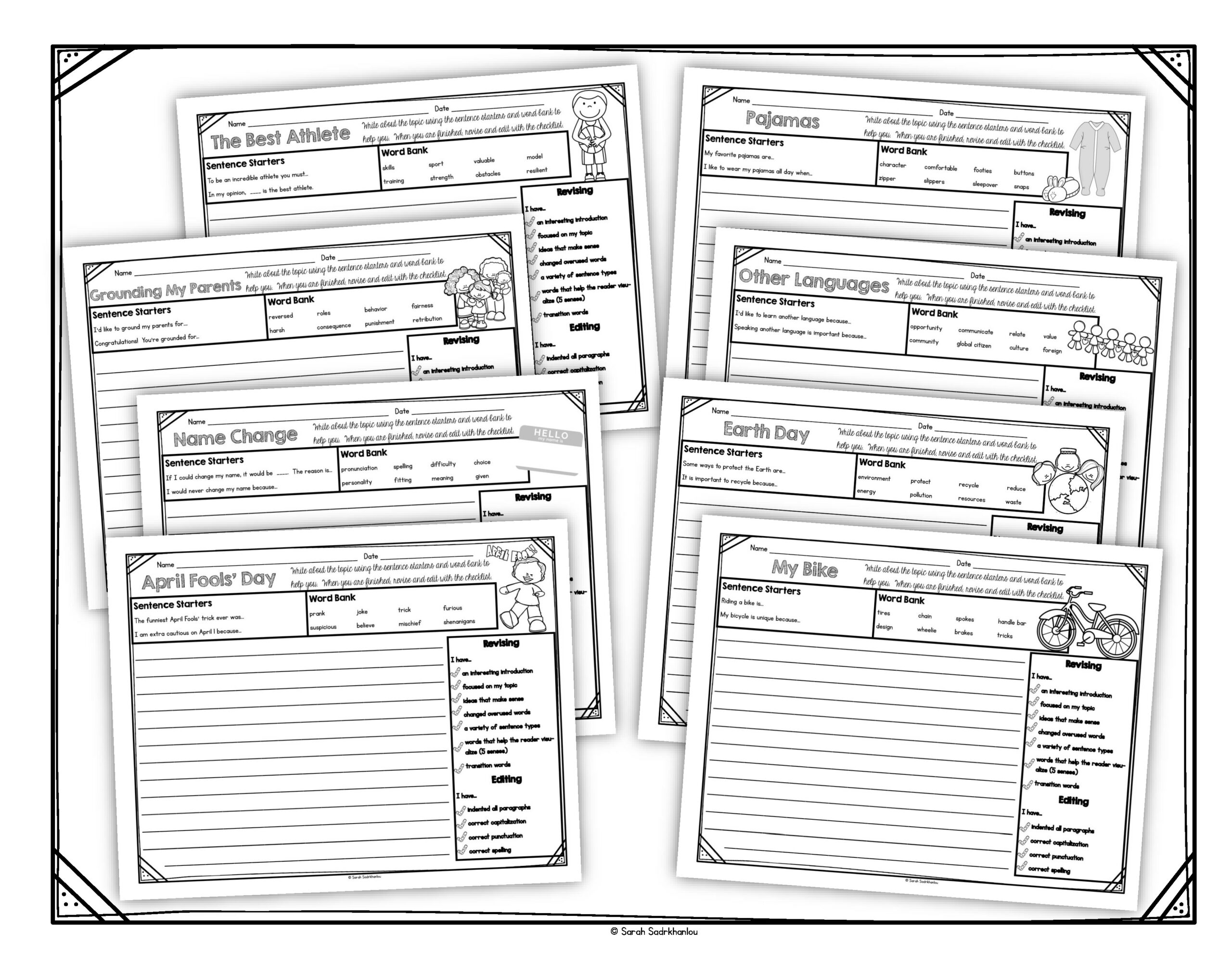 April Monthly Writing Journal Spring Writing Prompts | Made By Teachers