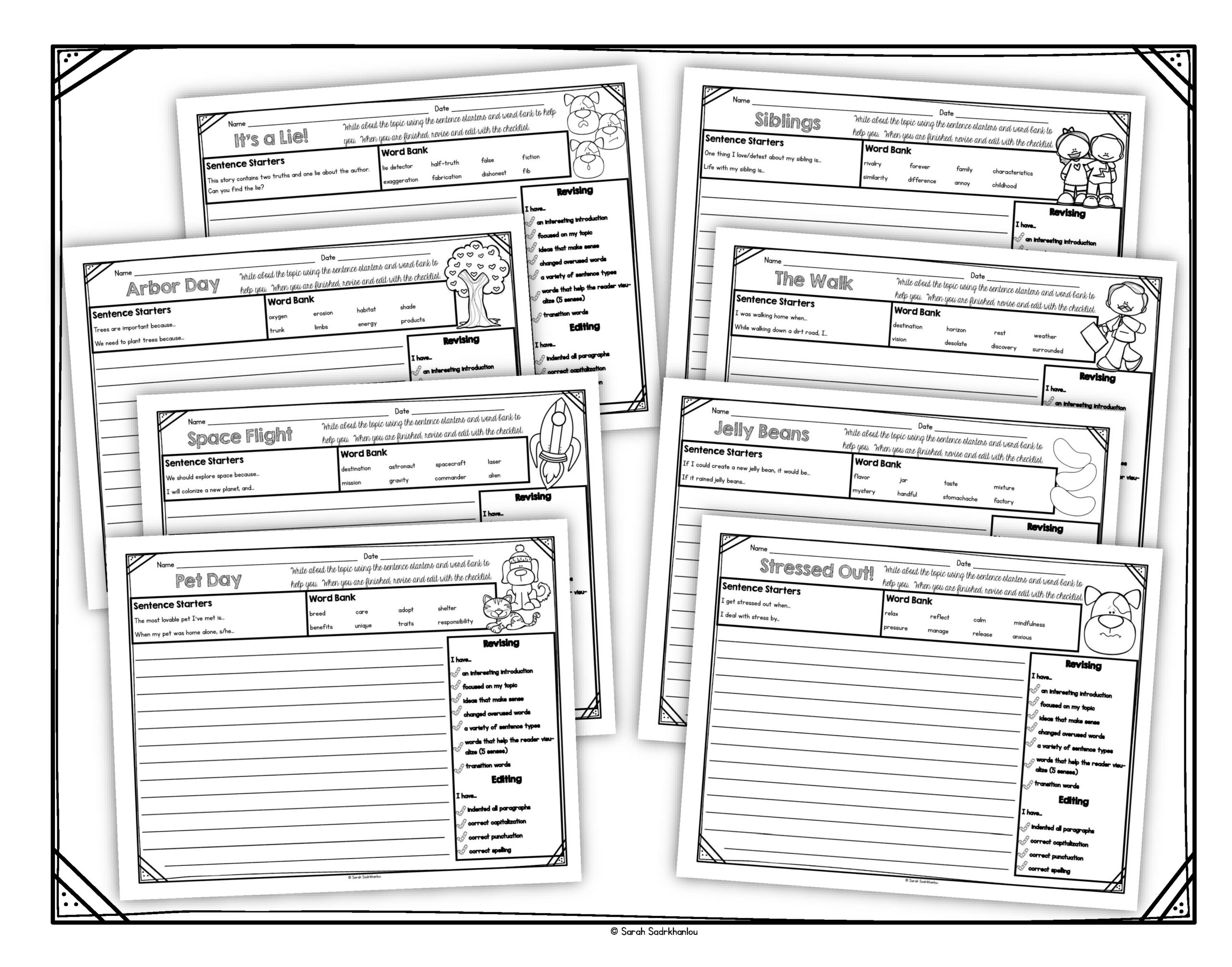 April Monthly Writing Journal Spring Writing Prompts | Made By Teachers