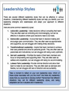 Leadership in the Workplace - PowerPoint, Lesson Plan and Worksheets ...