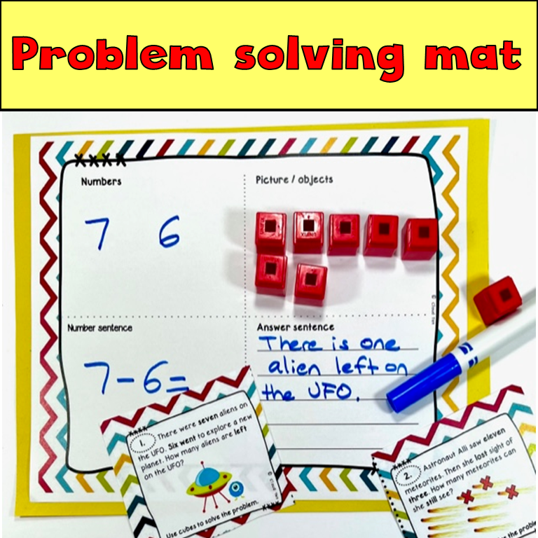 Result unknown subtraction word problem task cards | Made By Teachers