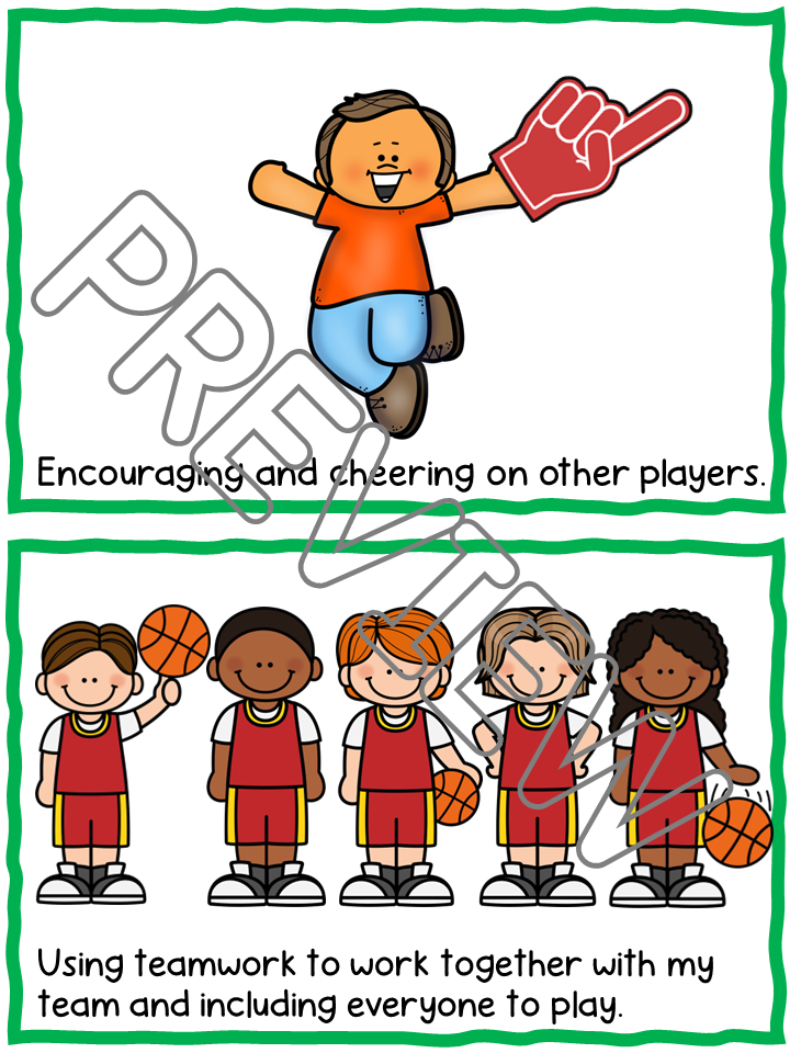 Good Sportsmanship Social Skills Story, Teamwork Visuals | Made By Teachers